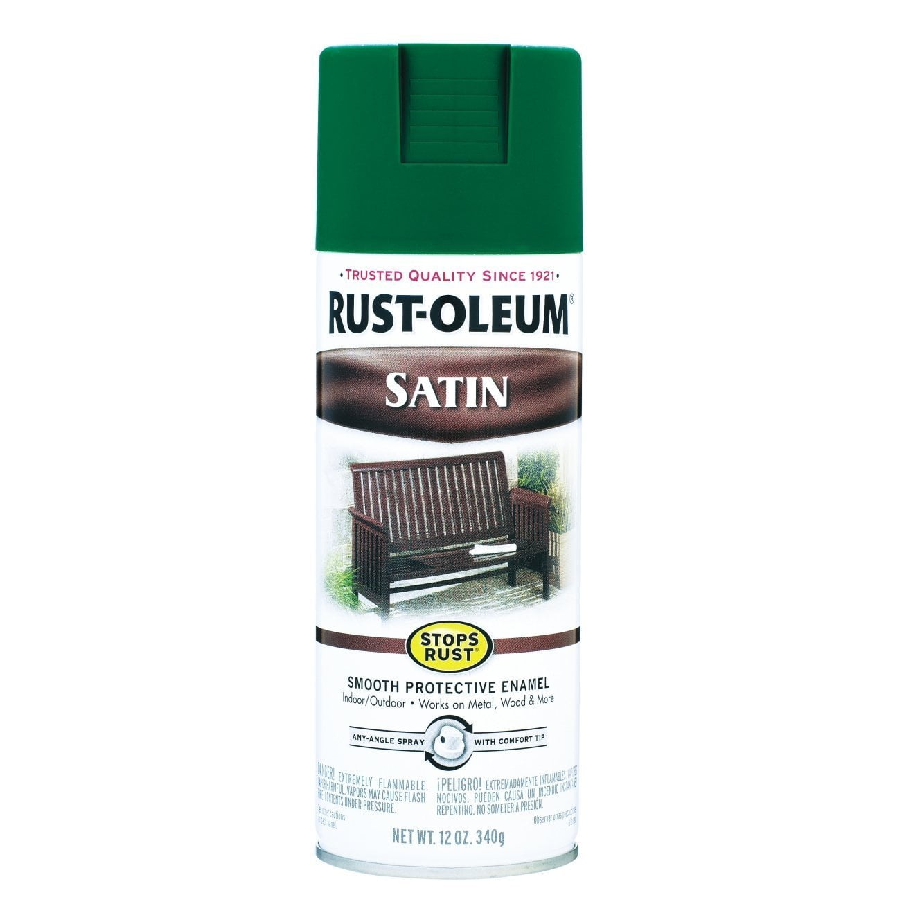 12 Oz Hunter Green Satin Enamel Finish Spray Paint [Set of 6] - Walmart.com