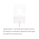 Uxcell Clear Self Adhesive Hang Tab Hook, 23x37mm Plastic Display ...