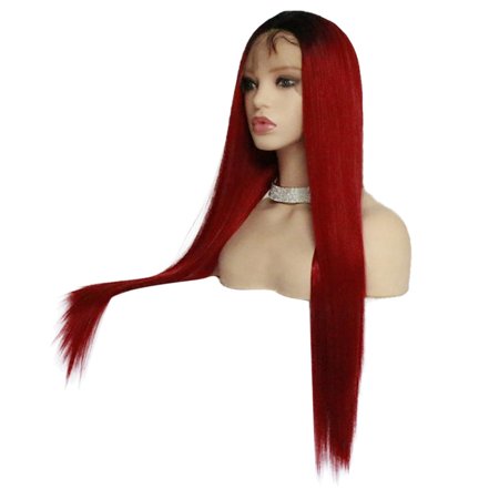 26'' Natural Looking Long Straight s for Women,Middle Part Lace Front ...