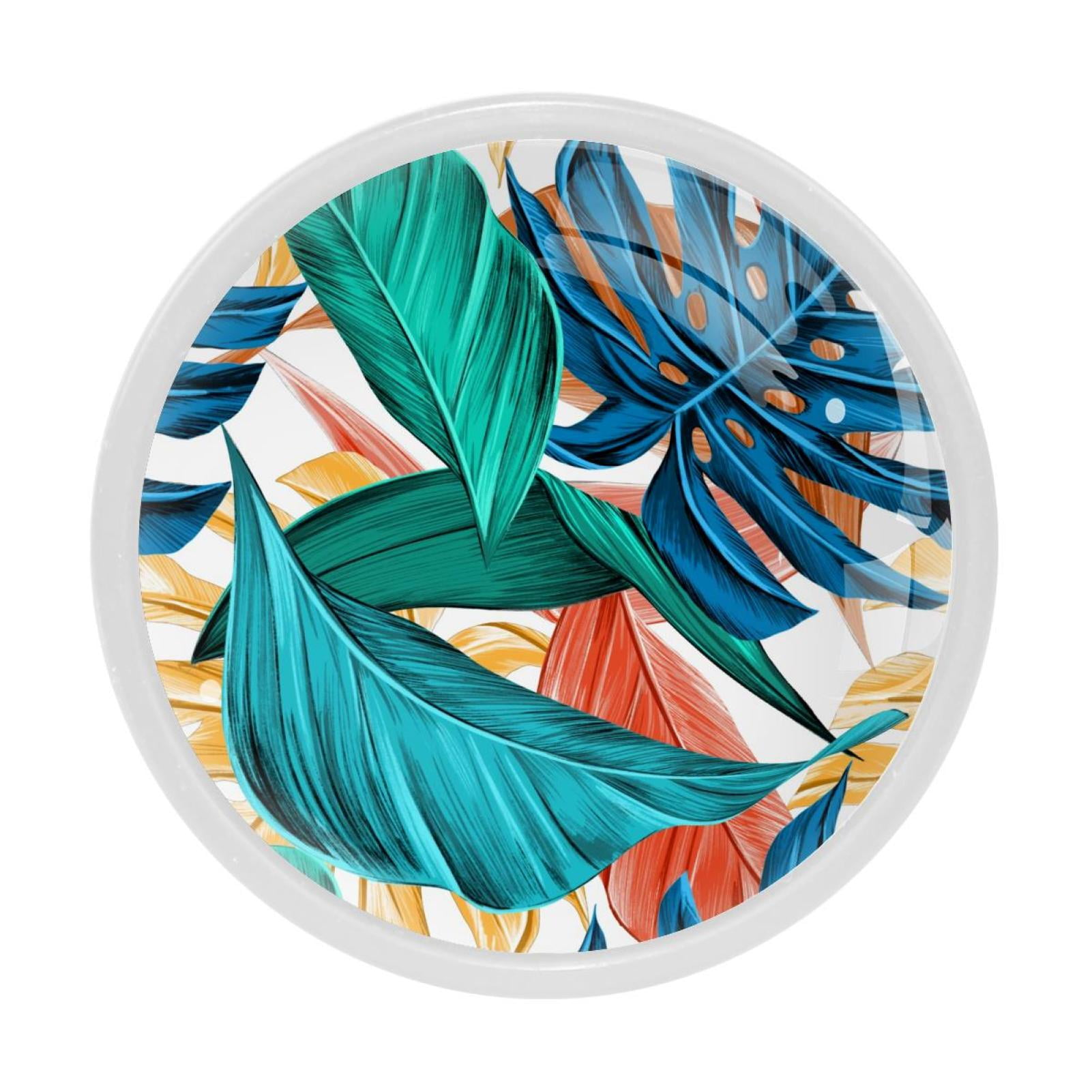 4 Pcs Different Leaves Knobs for Kitchen Cabinet Cupboard Dresser ...