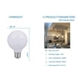 Great Value LED Bulb, 2.5-Watt (25W Equivalent) Daylight G25 Dimmable ...