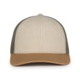 Outdoor Cap OC770 Meta Title Cap-Heathered Stone/Olive/Old Gold ...