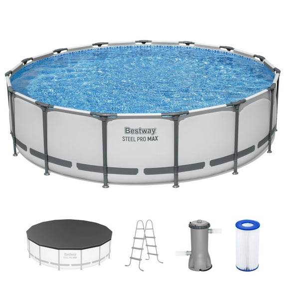 Open Box Bestway Steel Pro Max 15'x42" Frame Above Ground Pool Set ...