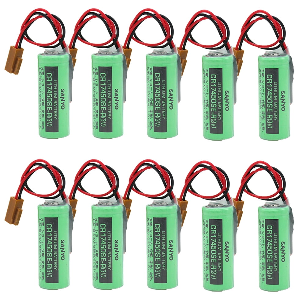 10PCS CR17450SE-R 3V 2500mAh PLC Battery for SANYO CR17450SE-R A98L ...