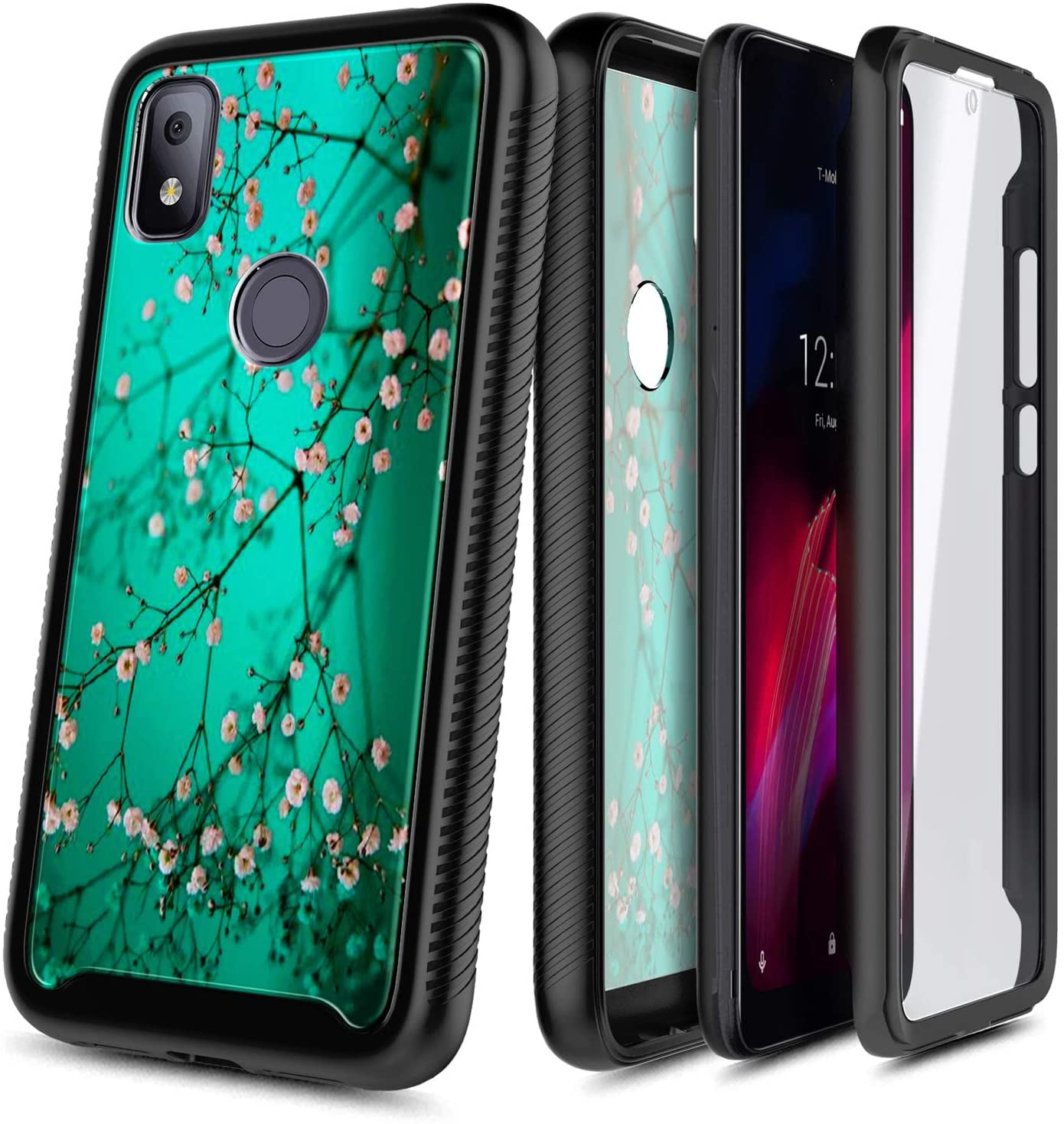 For T-Mobile REVVL 4 Case, with Built-in Screen Protector, Nagebee Full ...