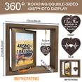 1 pc Double Sided Wooden Rotating Photo Frames with DIY Word Heart ...