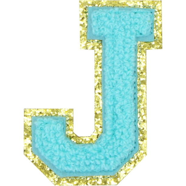 English Letter J Iron On Repair Patches Alphabet Sewing Appliques ...