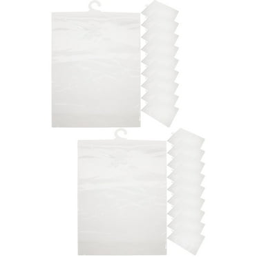 25pcs Large Clear Hanging Storage Bags with Hooks - Wall-Mounted ...