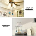 2pcs Ceiling Fan Pull Chain Ornaments Light Blue Ceramic Pumpkin Fan ...