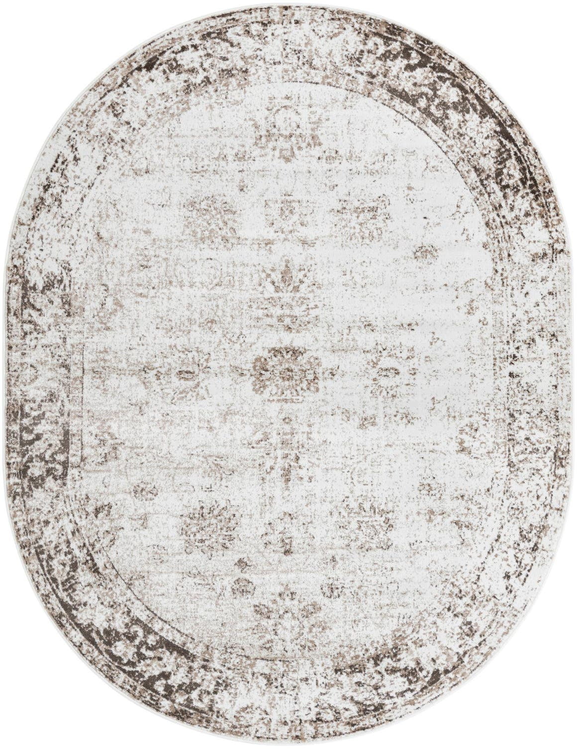 Rugs.com Monte Carlo Collection Rug – 8' x 10' Oval Beige Medium Rug ...