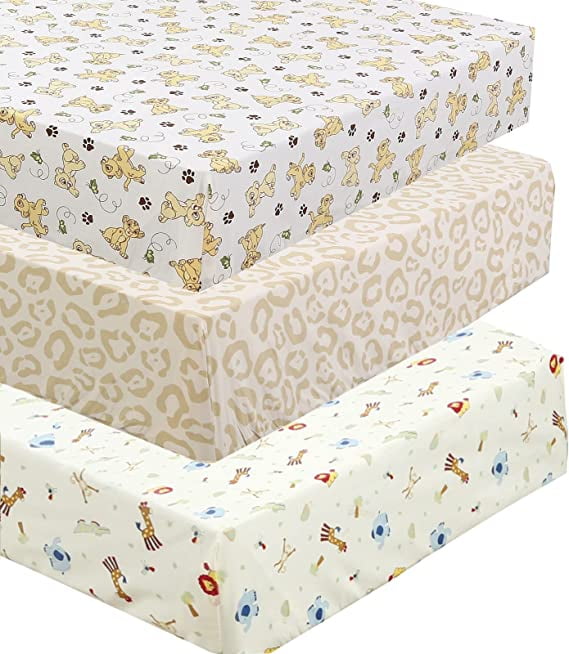 Danica 100% Cotton Fitted Baby Crib Sheet 3 Pack for baby Boys Girls ... Danica 100% Cotton Fitted Baby Crib Sheet 3 Pack for baby Boys Girls ...