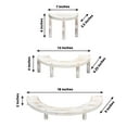 BalsaCircle 3 Whitewashed 3 Tier Wooden Cupcake Stands Semicircle ...