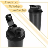 Mr. Pen Shaker Bottle 20 oz Plastic with Blender Ball for Protein Mixes ...