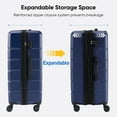 edx 28 Inch Hardside Expandable Luggage with Spinner Wheels, Checked ...