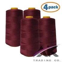 AK Trading 4-Pack Burgundy All Purpose Sewing Thread Cones (6000 Yards ...