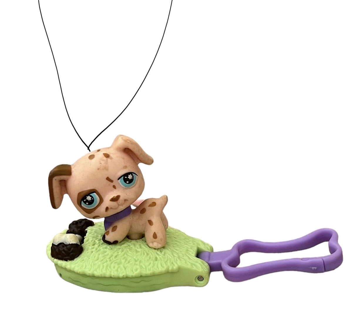 Littlest Pet Shop #701 Brown Dalmatian Puppy Dog Green Grass Base ...