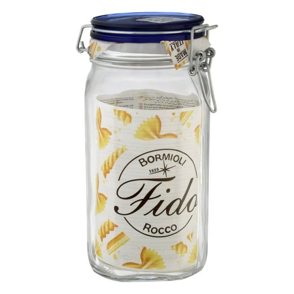 Bormioli Rocco Fido Blue Glass Jar - Walmart.com