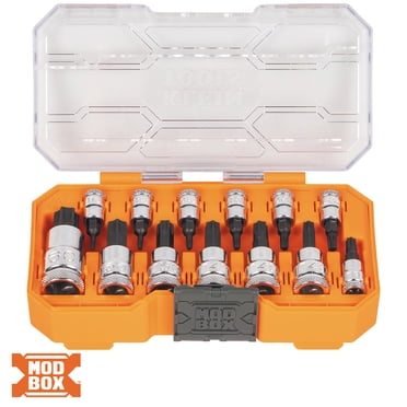 Klein Tools 65300 Impact-Rated Pass Through Socket Set, 1/4" Drive, 32 ...