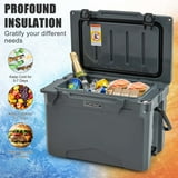 Costway 25 QT Portable Cooler, Rotomolded Insulated Ice Box, 5-7 Days ...