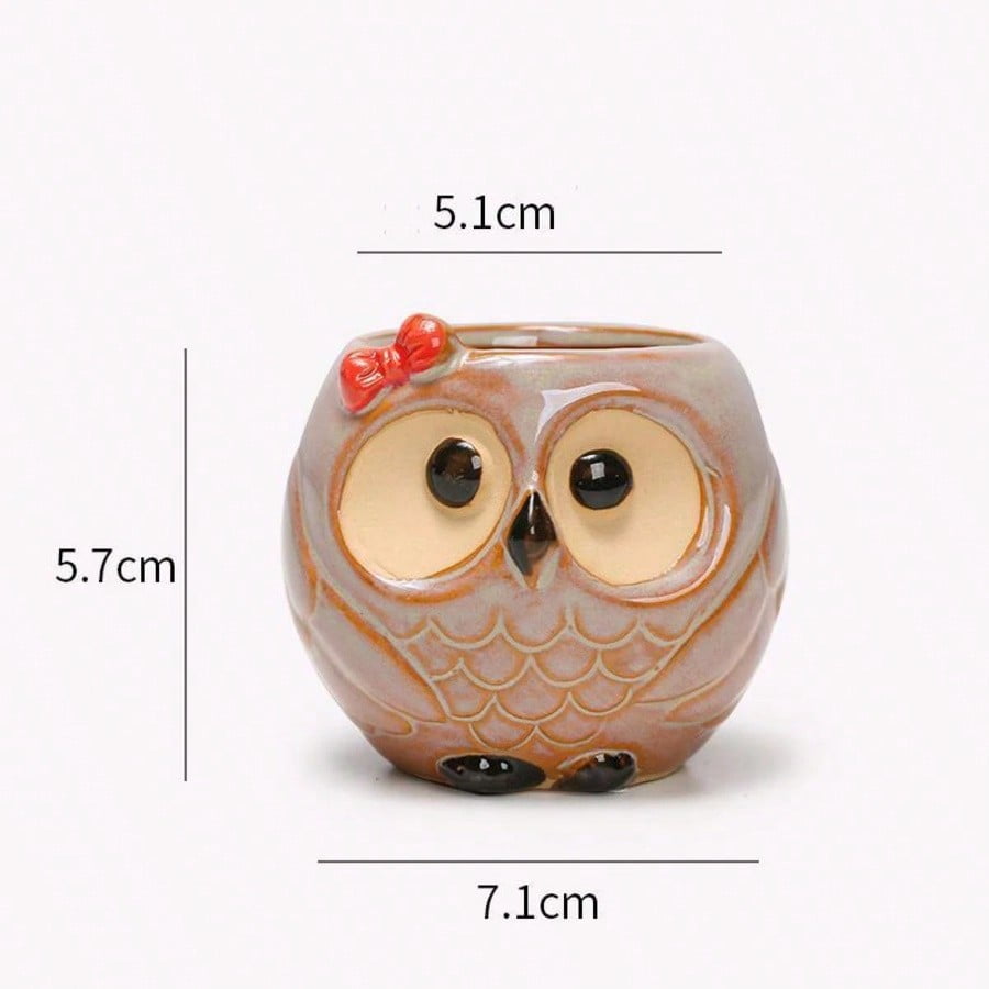 Click here for Na Na Ceramic Owl Flower Pot Garden Office Decorat... prices