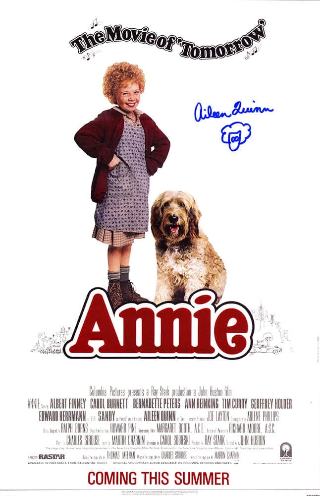 Aileen Quinn Signed Annie 11x17 Movie Poster - Walmart.com