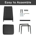 Modern Dining Room Chair Only Set of 4 Small Kitchen Chairs Black Faux ...