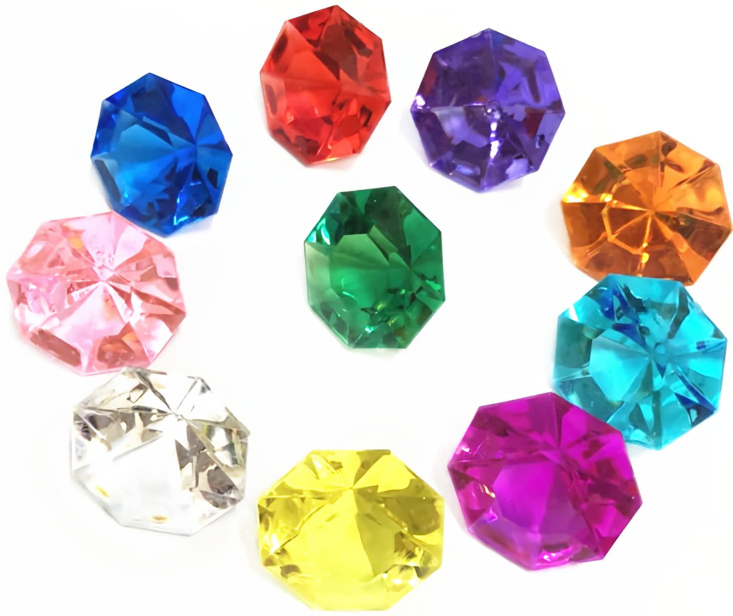 35PCS Acrylic Diamond Gems Pirate Gems Set Treasure Jewelry Chest ...