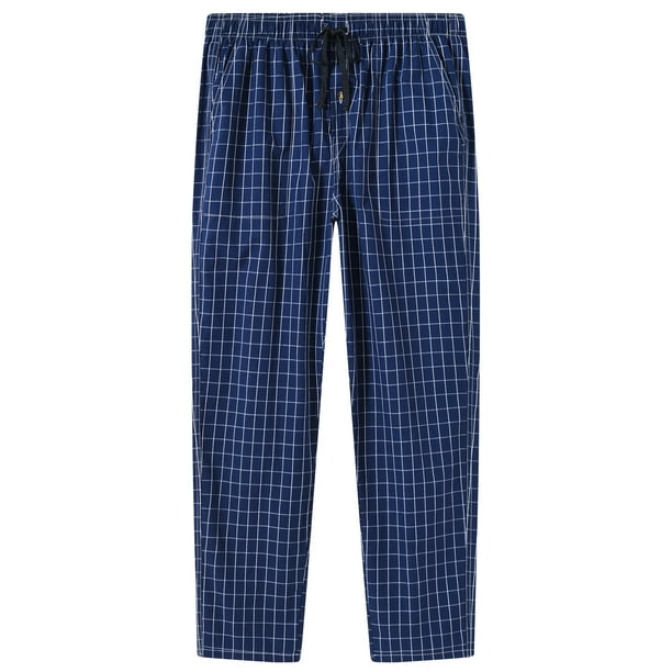 Mofiz Mens Cotton Pajama Pants Plaid Sleep Pant Lounge Bottoms With