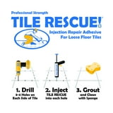 TILE RESCUE Injection Repair Adhesive for Loose Tiles, 1 Gallon ...