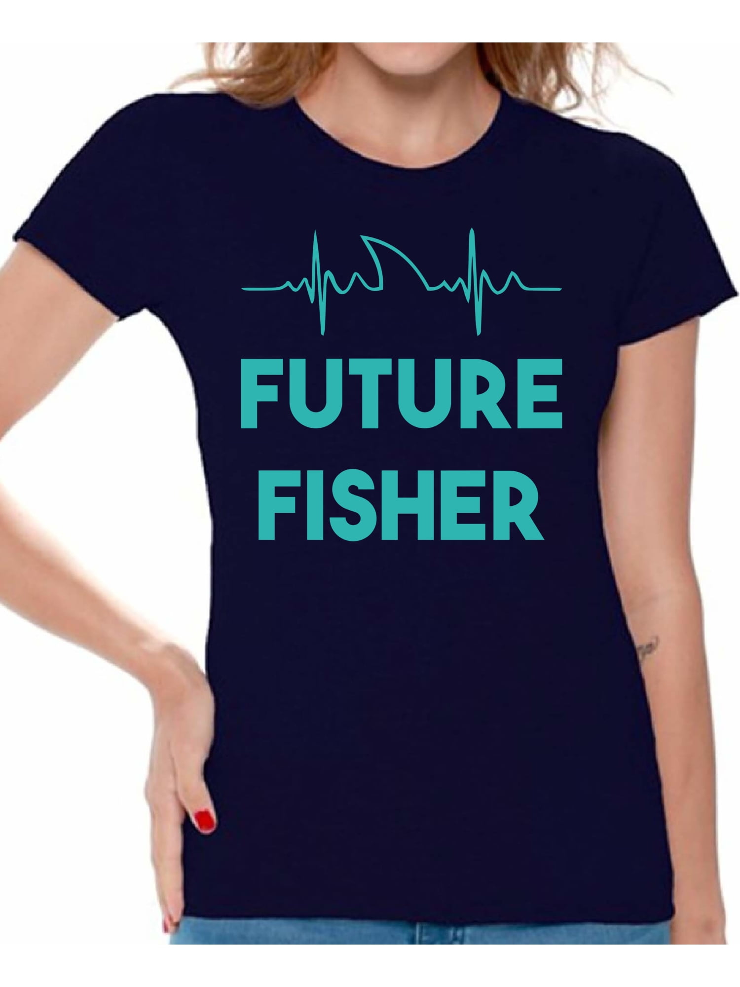 Awkward Styles Future Fisher Shirt for Women Blue Fishing Clothes for ...