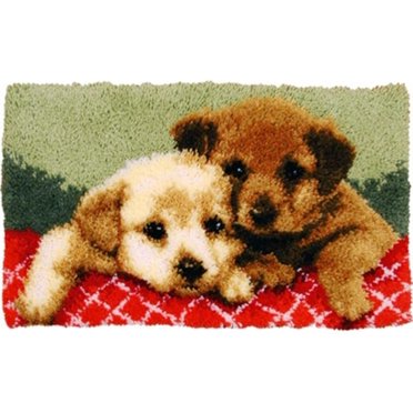 "GEX DIY Latch Hook Rug Kits Cute Animals 20""x20"" Cotton Polyester ...