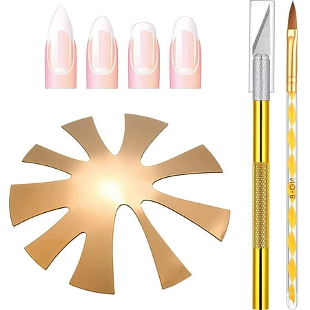 3 Pieces French Manicure Acrylic Nails Tool Kit, Include Oval Deep ...