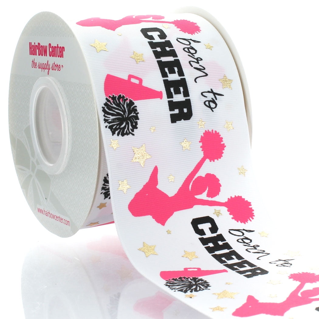 3" Born to Cheer Grosgrain Ribbon 100yd - Walmart.com