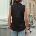 Ashirexll Summer Tops for Women Casual Sleeveless Shirt Collar Style ...