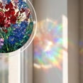 Acrylic Puzzles Suncatcher, 83 Pieces 7.87In Red Flower Garden Acrylic ...