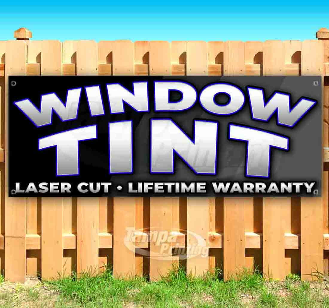 Window Tint 13 oz Vinyl Banner With Metal Grommets - Walmart.com