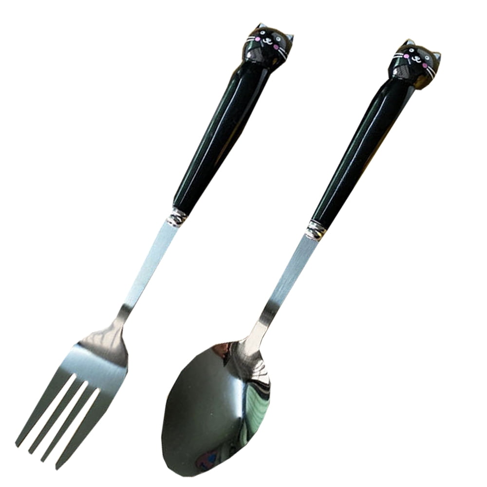2-Piece Children Flatware Set，Dinner Utensils Spoon Fork Set - Walmart.com