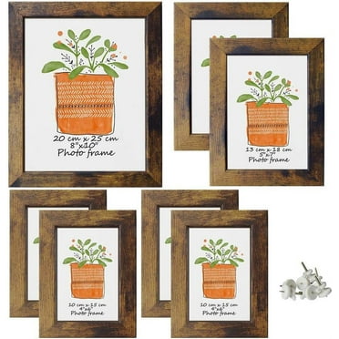 Collage Picture Frames Set of 7 in 3 Different Sizes, Wall Mount and ...
