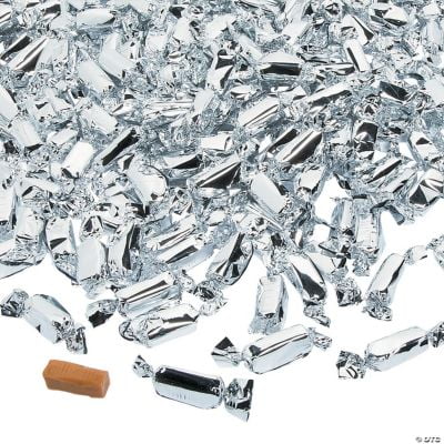 Silver Foil-Wrapped Caramels, 189 Pieces, Individually Wrapped, Candy ...