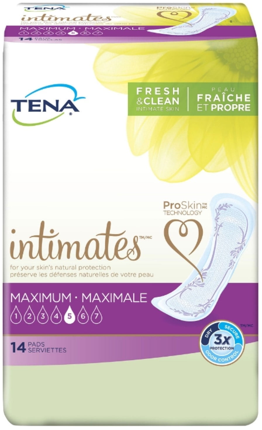 TENA Incontinence Pads for Women, Heavy, Regular, 14 Count (Pack of 4 ...