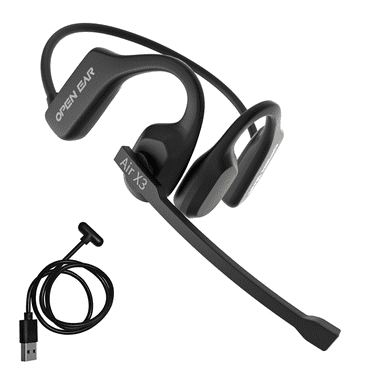 TOPVISION Open Ear Bone Conduction Headphones, Wireless Bluetooth ...