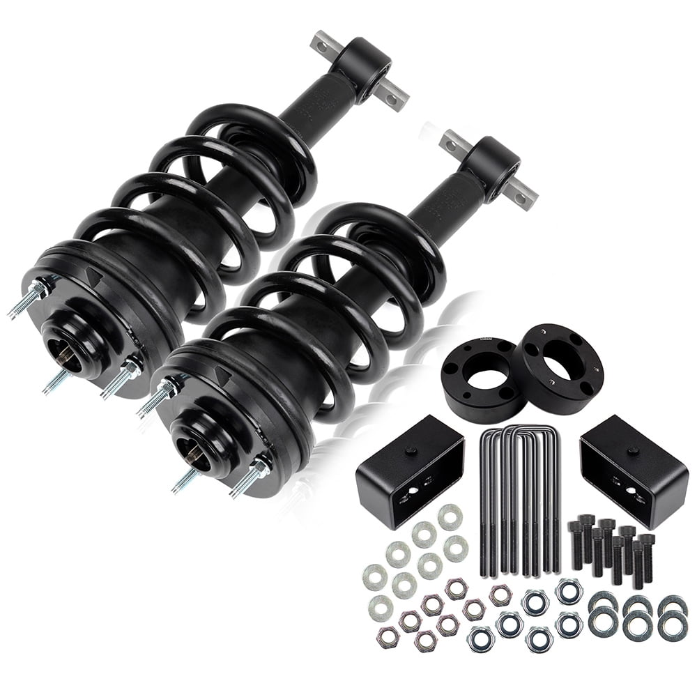 CCIYU 1" Rear+3" Front Leveling lift kit+Complete Struts Front Pair ...