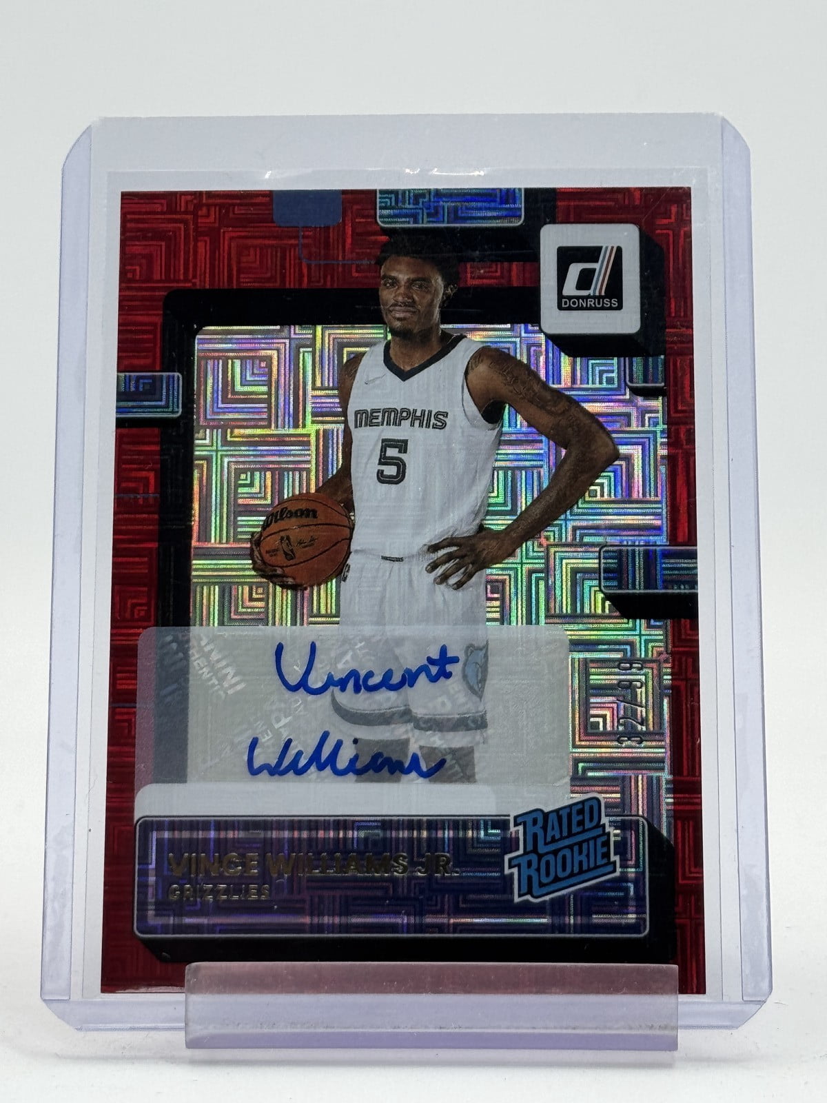 2022-23 Panini Donruss Vince Williams Jr. #246 Choice Red Signatures ...
