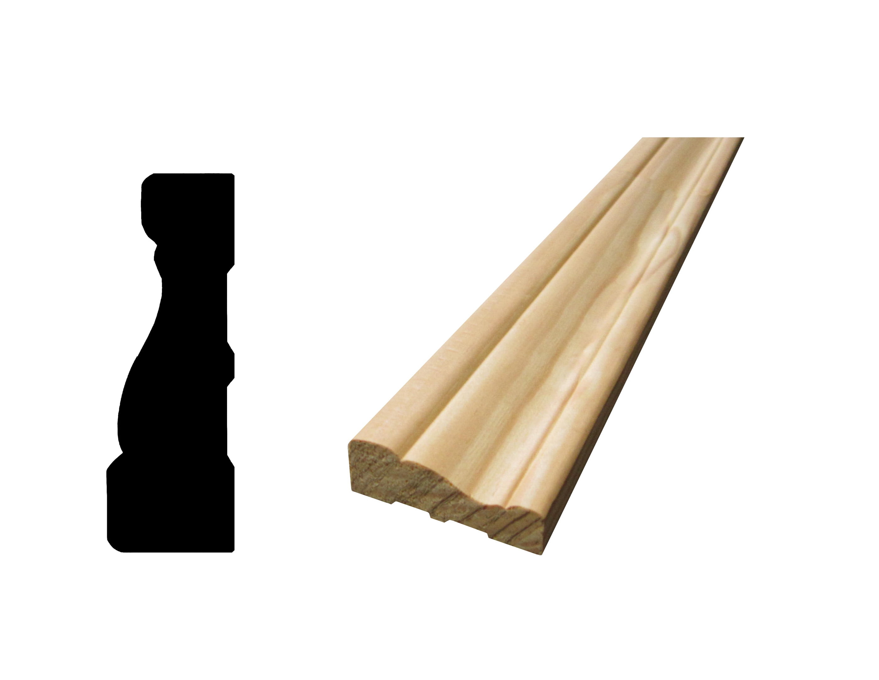 5/8in x 2in x 84in Pine Finger-Joint Casing Moulding ( 12-Pieces ...