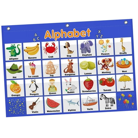 Alphabet Pocket Chart Letter Word Recognition for School Classroom Home ...