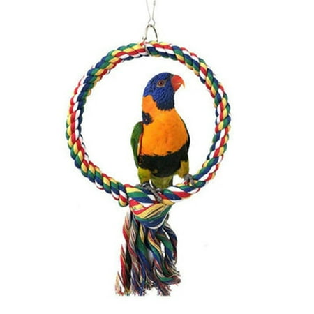 Bird Rope Swing Toy Climbing Rope Thickening Bars for Bird Cage Garden ...