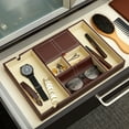 Juval Men's Leather Valet Tray - Bedside Organizer for Phones, 6 ...