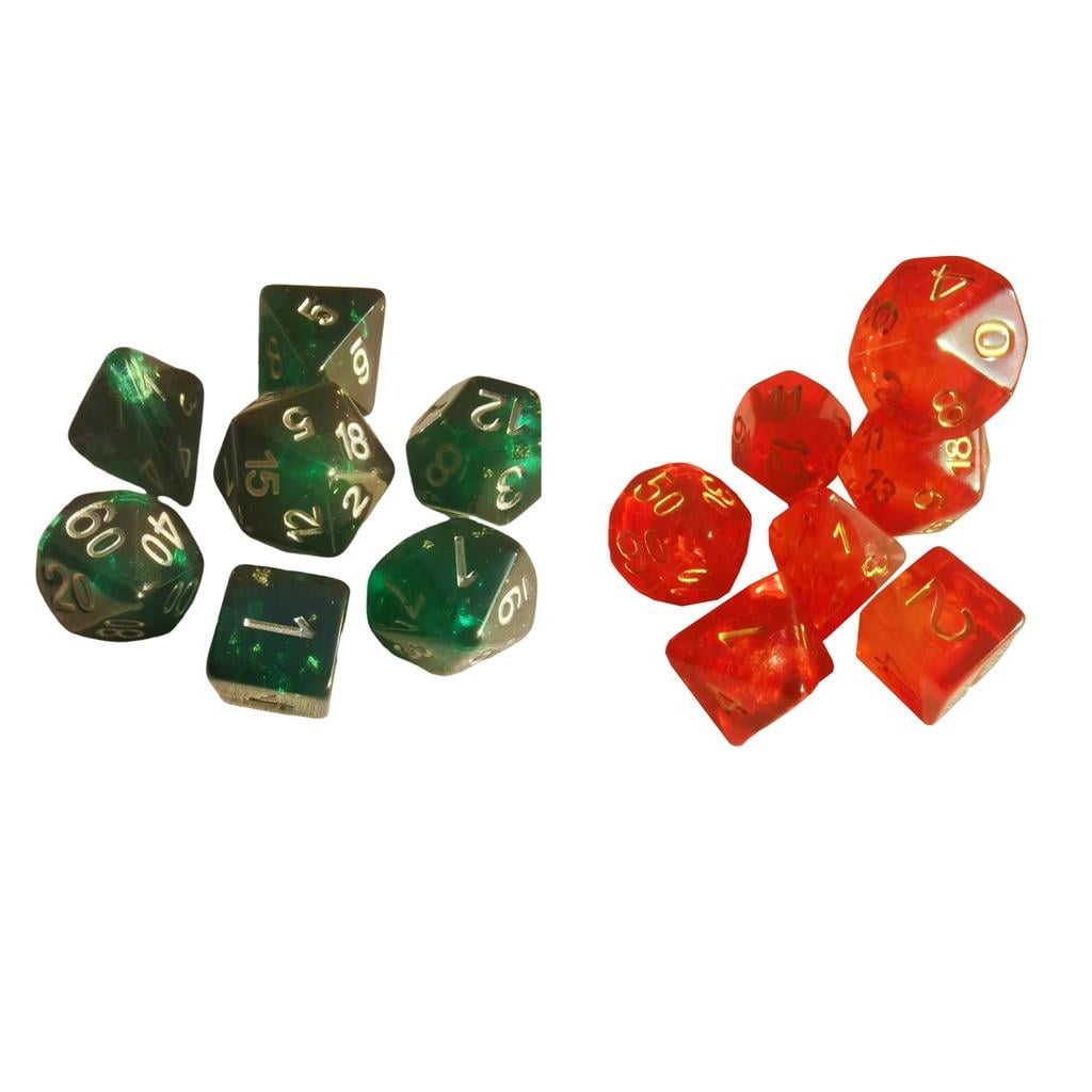 Juego de Dados DND Sunnimix Hechos a Mano 14 Piezas Dados DND | Walmart ...