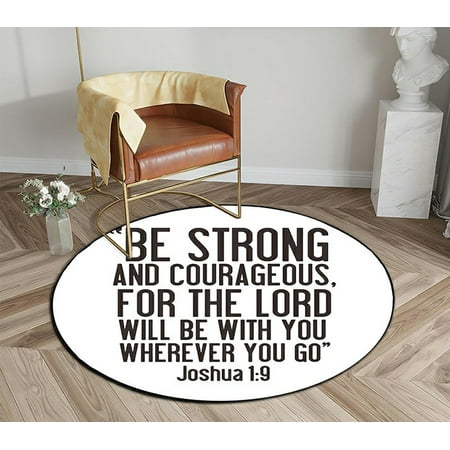 DEYOU Bible Verse Round Area Rugs Diameter 4 x 4ft Floor Carpet Mat for ...
