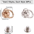 1 Box 40 Sets 2 Colors Accessories Including Brass Screw Nut Iron ...